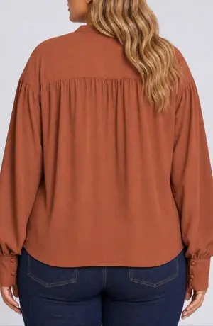 NYDJ Anika Long Sleeve Recycled Polyester Top