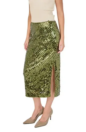 Endless Rose Paillette Pencil Midi Skirt