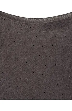 Mango Crystal Encrusted Sheer Poncho