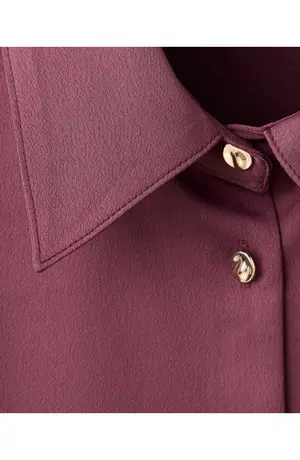 Mango Regular Fit Satin Button-up Shirt