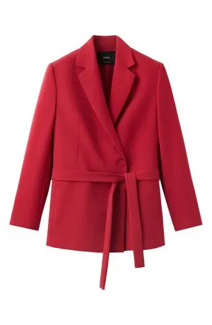 Mango Iguana One Button Blazer - Red
