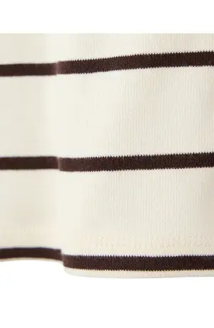 Mango Stripe Button & Loop Cotton Cardigan