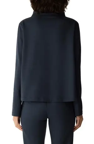 Eileen Fisher Funnel Neck Long Sleeve Top - Maritime