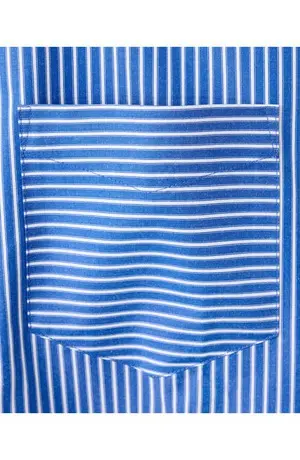 Mango Stripe Crop Button-up Shirt
