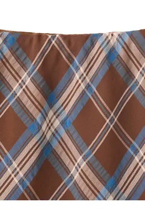 Mango Check Midi Skirt