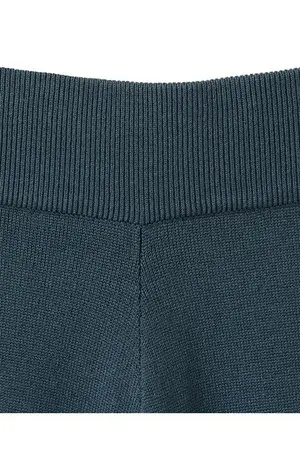 Mango Knit Wide Leg Trousers - Blue