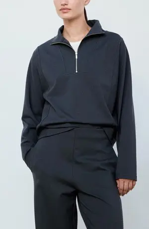 Mango Half Zip Sweatshirt - Blue