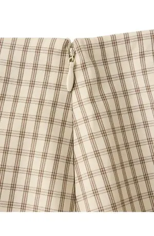Mango Gingham Cotton Miniskirt