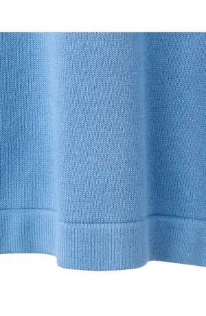 Mango Oversize Elbow Sleeve Cotton Sweater - Blue