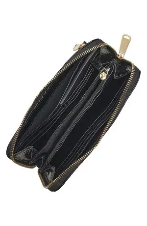 Brahmin Suri Croc Embossed Leather Zip Wallet