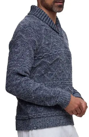 Barefoot Dreams Fair Isle Shawl Collar Sweater