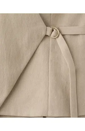 Mango Sleeveless Faux Wrap Jumpsuit