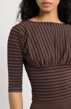 FENERS Promesa Three-quarter Sleeve Top - Chocolat