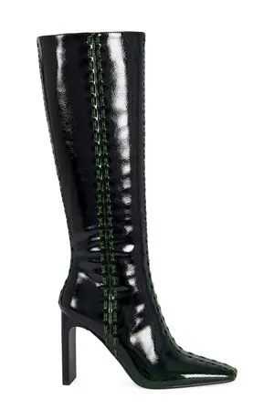 AZALEA WANG Jexa Faux Leather Knee High Boot