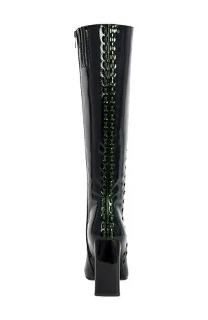 AZALEA WANG Jexa Faux Leather Knee High Boot