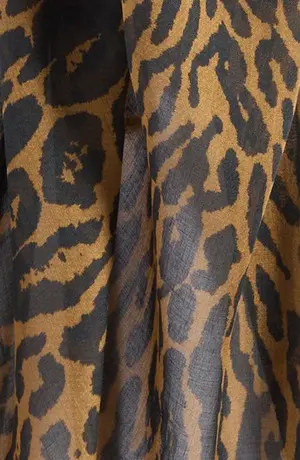 Carolina Herrera Leopard Print Modal & Cashmere Scarf