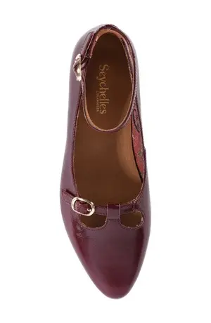 Seychelles Call Me Anytime Leather Flat - Wine