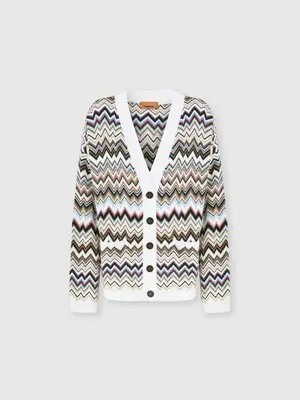 Missoni Oversized Wool And Viscose Zig Zag Cardigan