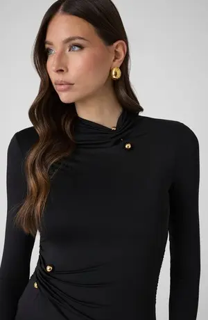 MARCIANO Ezme Long Sleeve Pierced Dress