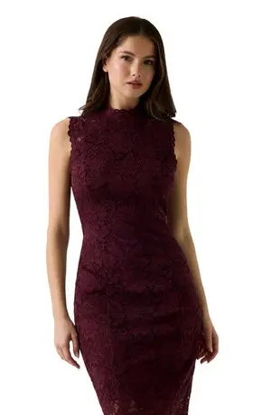 MARCIANO Michelle Sleeveless Lace Midi Dress - A40t-open