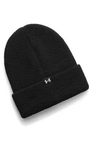 Under Armour Halftime Waffle Cuffed Beanie - Black/white