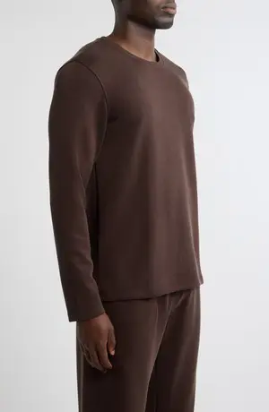 Daniel Buchler Soft Long Sleeve Pullover - Hickory
