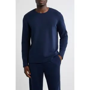 Daniel Buchler Soft Long Sleeve Pullover - Space Navy