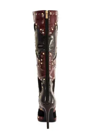 AZALEA WANG Enyae Pointed Toe Knee High Boot