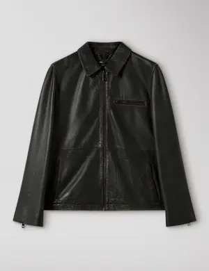 Whistles Kate Burnished Leather Jacket