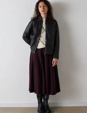 Whistles Kate Burnished Leather Jacket