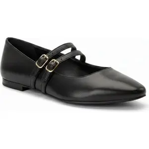 MENINA STEP Amelie Double Strap Mary Jane Flat - Black