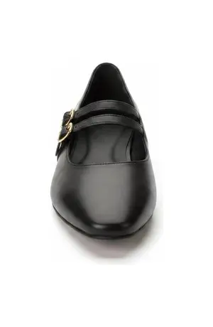 MENINA STEP Amelie Double Strap Mary Jane Flat - Black