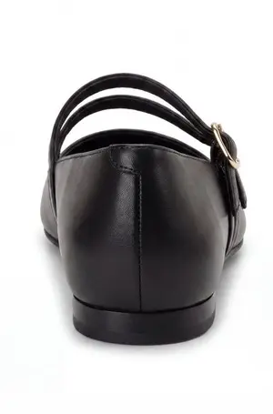 MENINA STEP Amelie Double Strap Mary Jane Flat - Black