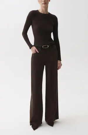 PISTOLA Jadyn High Waist Wide Leg Corduroy Pants
