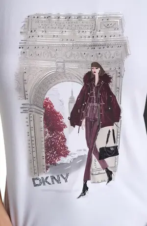 Dkny Washington Square Arch Graphic T-shirt - White
