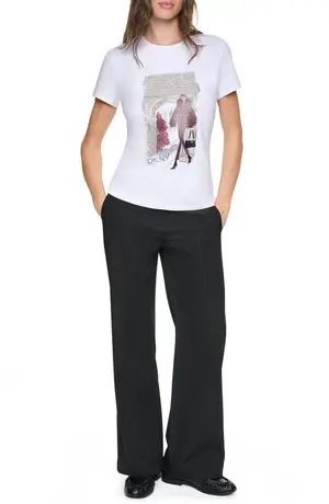 Dkny Washington Square Arch Graphic T-shirt - White