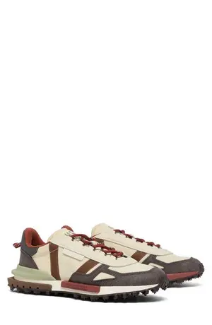 Lacoste Elite Active 2264 Leather Sneaker - Light Tan/dark Brown
