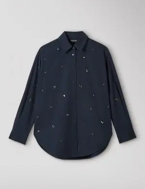 Whistles Embellished Poplin Shirt