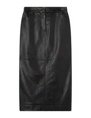 Whistles Panelled Leather Midi Skirt