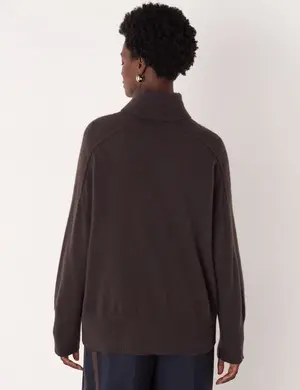 Whistles Cashmere Seam Roll Neck Sweater
