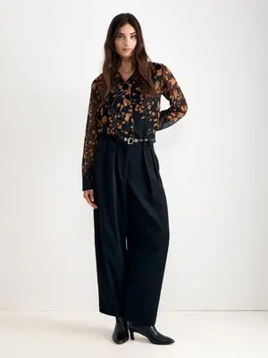 PHASE EIGHT Clenence Floral Sheer Drape Shirt