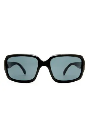 AIRE Ignite 52mm Rectangular Sunglasses - Black/smoke Mono