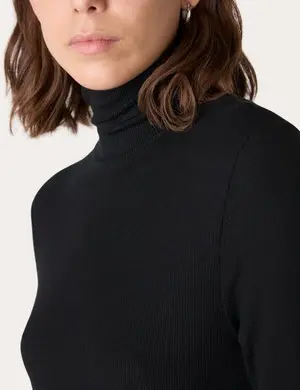 Whistles Essential Ribbed Polo Top