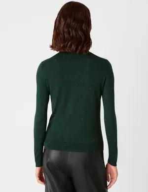 Whistles Annie Sparkle Crew Neck Top
