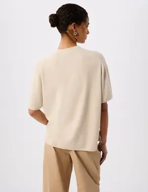 Whistles Draped Fine Knit T-shirt