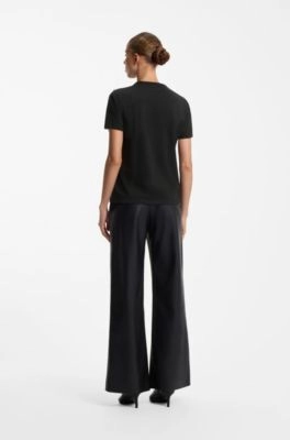 Hugo Cotton-jersey T-shirt With Rhinestone Logo