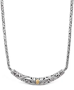 DEVATA Bali Filgree With Borobudur Chain Necklace - Silver