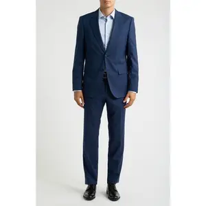 BOSS Huge Glen Plaid Wool Blend Suit