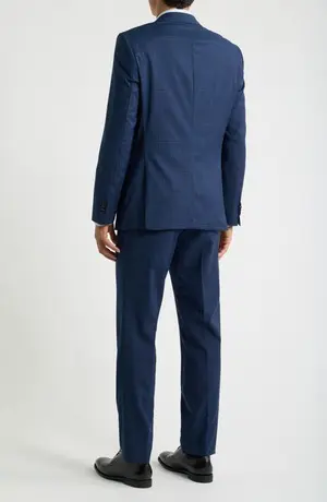 BOSS Huge Glen Plaid Wool Blend Suit