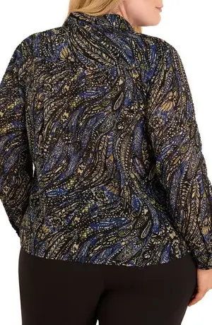 NIC+ZOE Portobello Paisley Chiffon Shirt